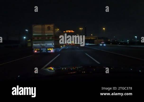 Tokyo Metropolitan Expressway Car driving Night View Japan shutoko ...