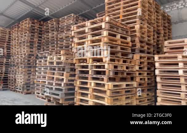 Warehouse of pallet racks, logistics center. A huge, large modern ...