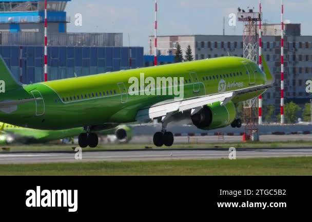 NOVOSIBIRSK, RUSSIAN FEDERATION - JUNY 12, 2022: Passenger airplane of ...