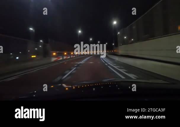 Tokyo Metropolitan Expressway Car driving Night View Japan shutoko ...