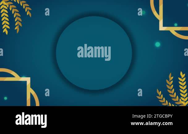 golden frame with circular form animation , 4k video animated Stock ...