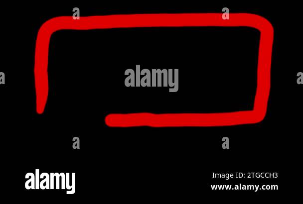 Animated hand drawn doodle red frame with dripping blood effect and the ...