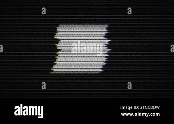 Monochrome No signal glitch analog TV pixel noise distortion. Digital ...