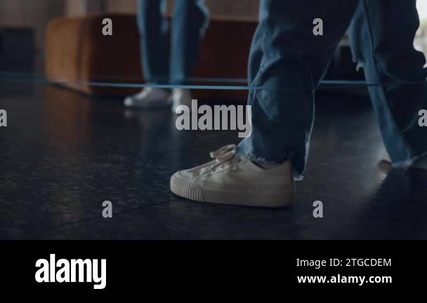 Closeup legs children playing rubber band game. Unrecognizable joyful ...