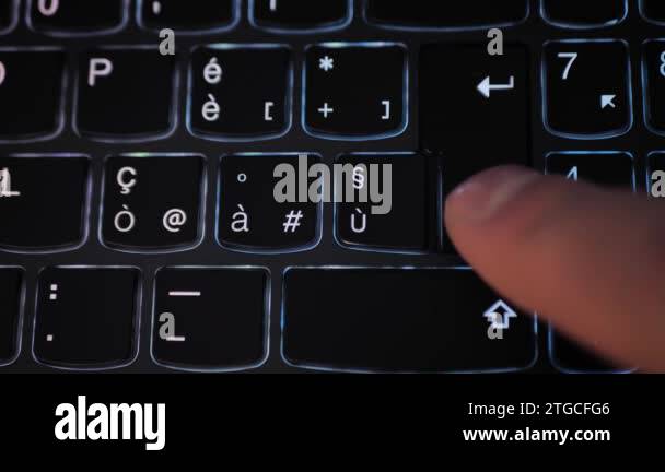 Hitting the Enter key on a keyboard over and over again, repeatedly ...