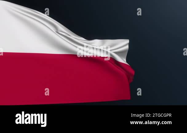 Poland flag. Warsaw sign. European country. Polish official national ...