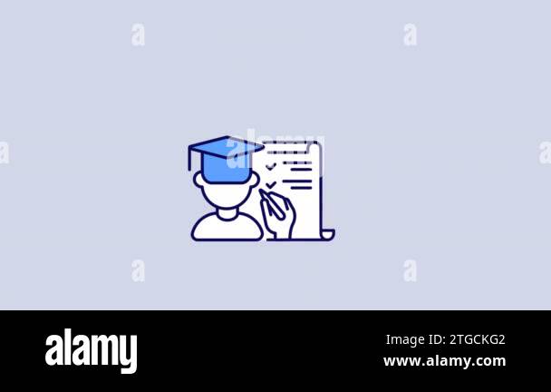 Animated online training color icon. E learning technology. Video ...