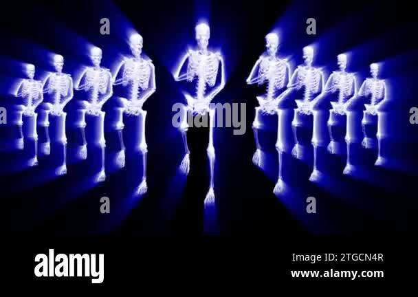 Light Dancing Skeletons 3D. 3D Skeletons Fanny Dance Animation ...