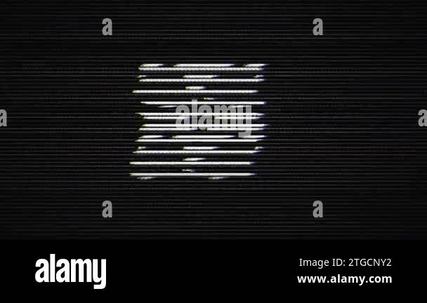 No signal glitch analog TV pixel noise distortion. Digital interference ...