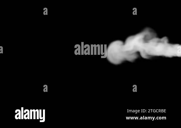 smoke stream on a black studio background can be separated or used ...