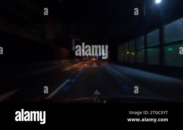Tokyo Metropolitan Expressway Car driving Night View Japan shutoko ...
