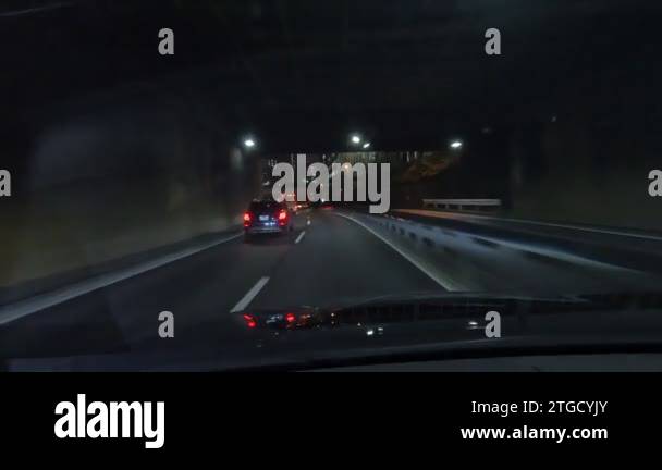 Tokyo Metropolitan Expressway Car driving Night View Japan shutoko ...