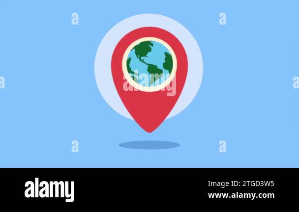 Earth planet pin location 4k Stock Videos & Footage - HD and 4K Video ...