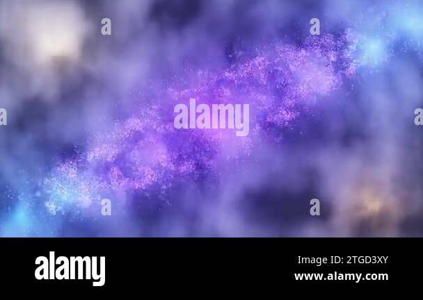 A Magical swirling particles stylized space nebula clouds 3D animation ...