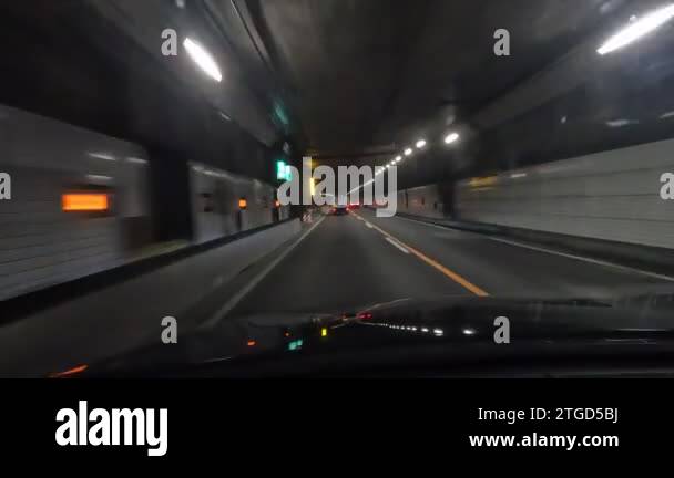 Tokyo Metropolitan Expressway Car driving Night View Japan shutoko ...