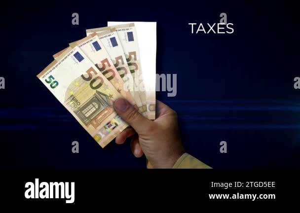 Euro paper note holding. Fan of EUR banknotes in hand. Metaphor concept ...