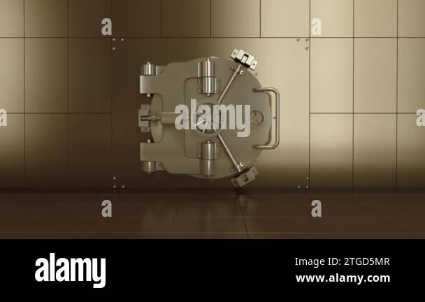 Beautiful Big Round Vault Door Opening to the Golden Bullions Reserve ...