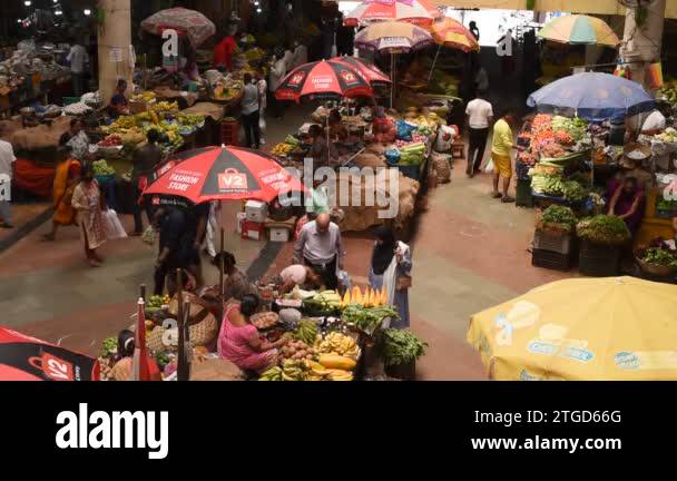 HD footage of Indian fruit and vegetable vendors selling their product ...
