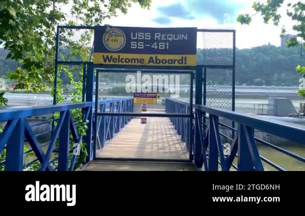 Historic USS Requin SS-481 military submarine rests on the Ohio River ...