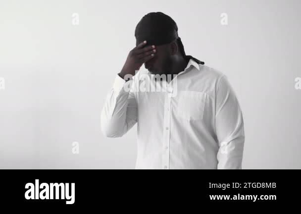 Face palm gesture. Desperate man. Mistake regret. Boomerang motion ...