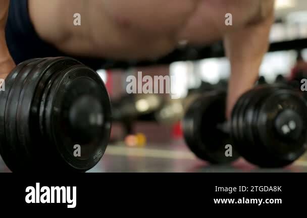 Bodybuilder doing dumbbell push ups Stock Videos & Footage - HD and 4K ...