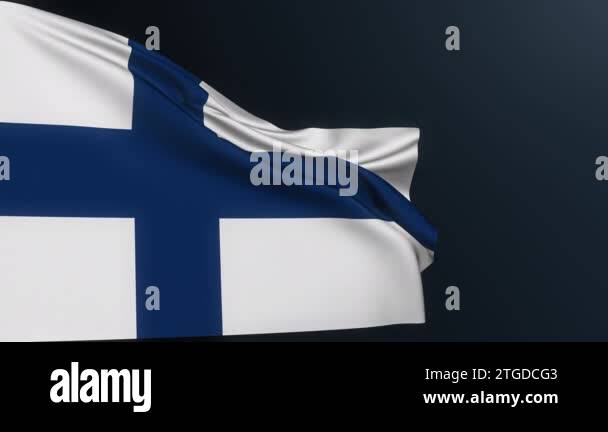 Finland flag. Helsinki sign. European country. Finnish national ...
