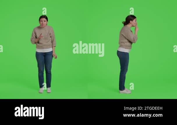 Private person doing hush silence symbol to keep secret, showing mute ...