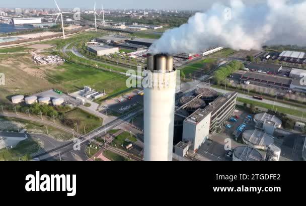 Waste Incineration Facility Industrial Plant Stock Videos Footage