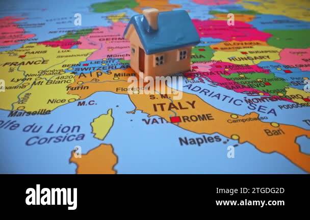 Italy location on map Stock Videos & Footage - HD and 4K Video Clips ...