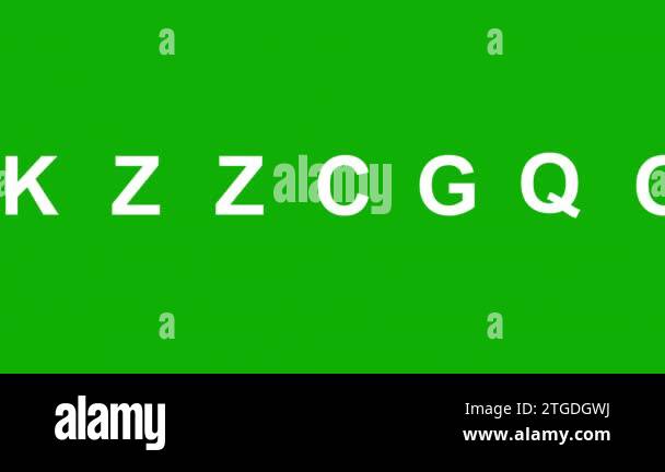 Moving English alphabets motion graphics with green screen background ...
