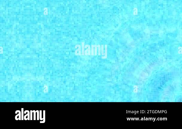 Looped animated background of a blue tiled swimming pool with momentary ...