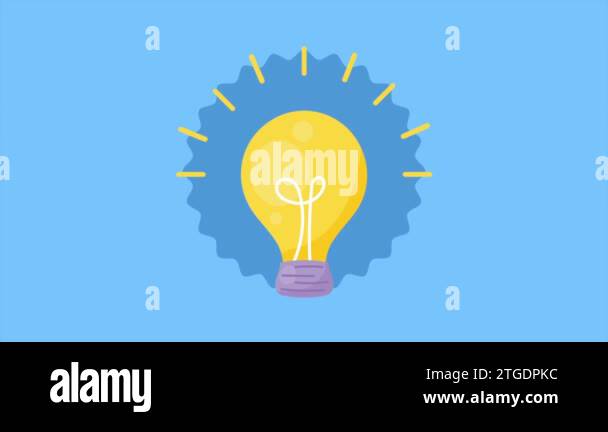bulb light energy power animation ,4k video animated Stock Video ...