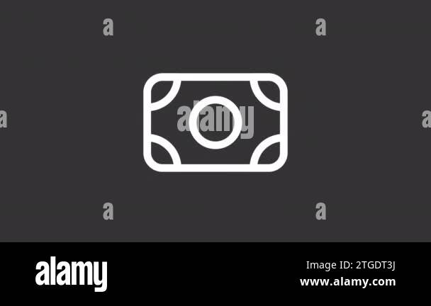 Animated finance white line ui icon. Financial transaction. Seamless ...