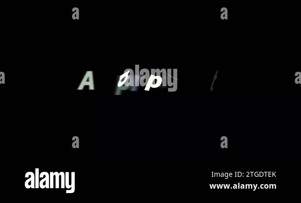 Appropriate text animation on black background. Modern text animation ...