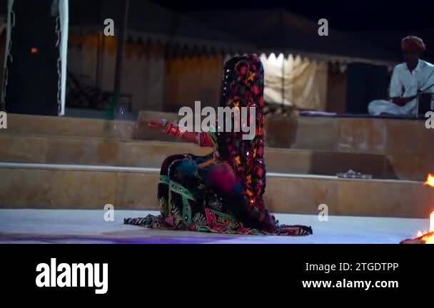 Rajasthani music and folk dance cultural programe in a camp, Sam Dunes ...