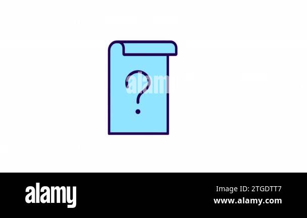 Animated vague report color icon. Misleading financial statement ...