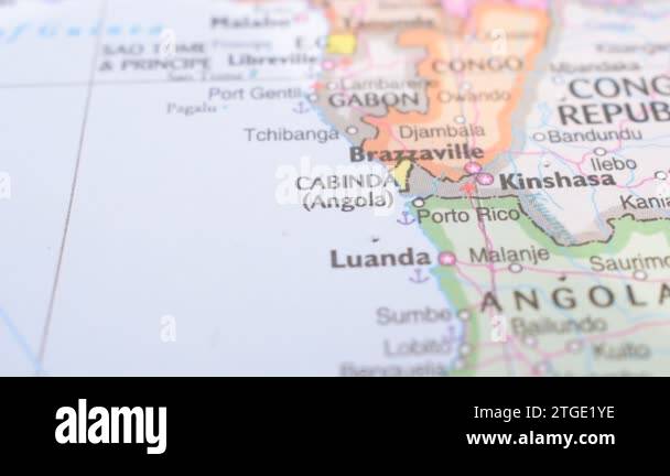 Location of Cabinda on The Political Map Travel Concept Macro Close-Up ...