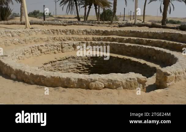 Prophet Moses Springs, Water wells and palms in Sinai Peninsula, Ras ...
