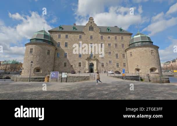 The exterior of the Orebro's medieval castle (Orebro Slott) in the city ...