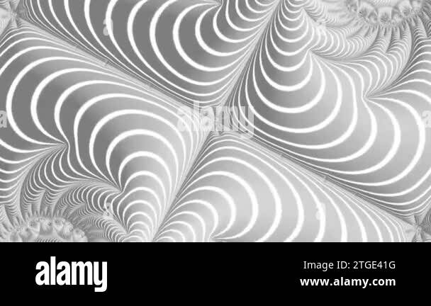 Black and white fractals in motion. Camera inside a geometric figure.4k ...