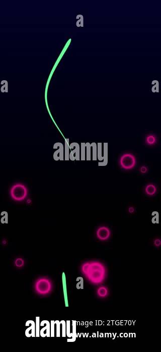 Abstract background. Cartoon bubbles and curved lines moving from ...