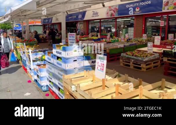 Southall Market at Southall Broadway - LONDON, UNITED KINGDOM - JUNE 9 ...
