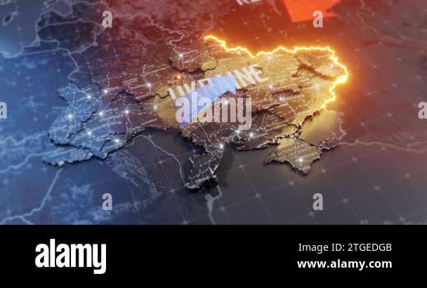 Military conflict between Ukraine and Russia. Concept map of war ...