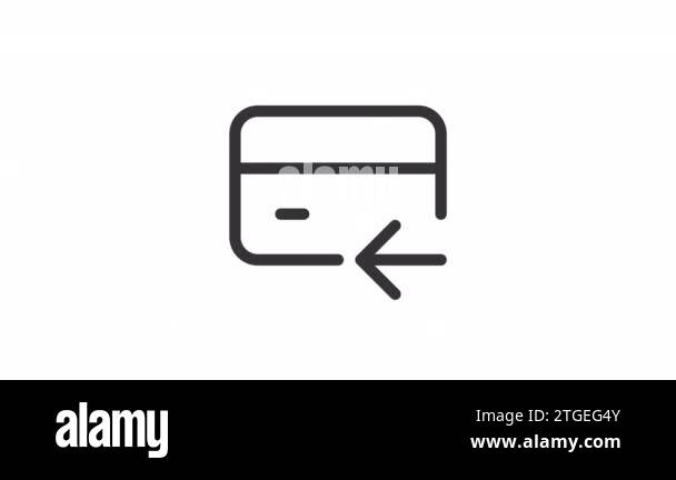 Animated operation fail line ui icon. Money transfer failure. Seamless loop HD video with alpha ...