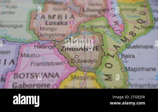Zimbabwe political map capital Stock Videos & Footage - HD and 4K Video ...