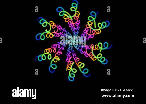 Abstract holographic gradient rainbow animation. Visual illusions, moving waves. 4K motion ...