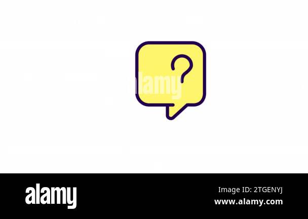 Animated puzzlement color icon. Anxiety struggle. Having difficult ...