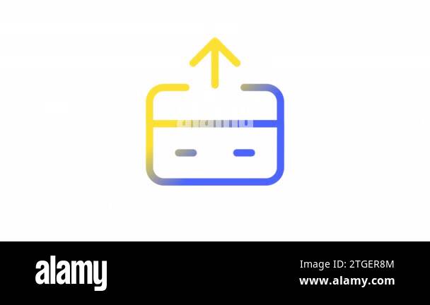Animated payout gradient ui icon. Payment card transaction. Seamless ...
