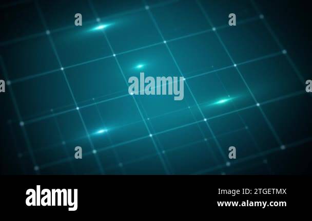 Abstract Technology Background With Grid Data Zooming In Loop/ 4k animation of an abstract ...
