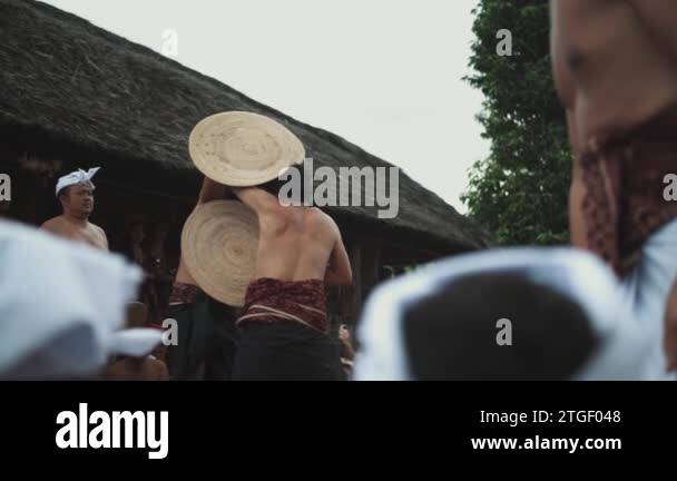 Bali, Indonesia - June 24, 2022: Perang Pandan Mekare-kare ...